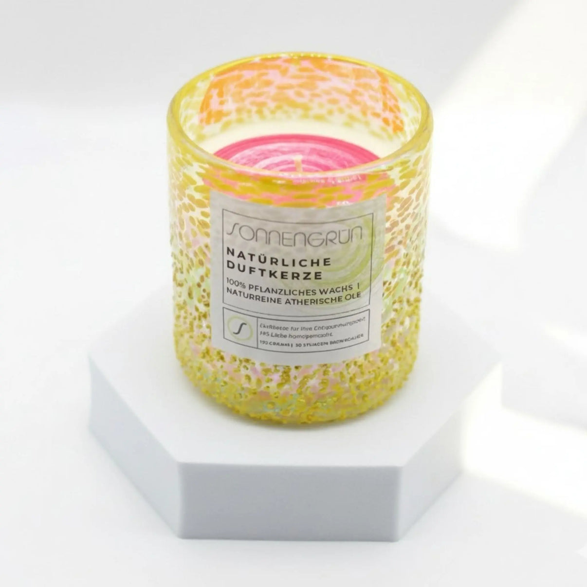 Duftkerze mit Rosenduft von Sonnengrün | vegan & natürlich